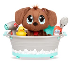 little tikes rescue tales scrub 'n groom bathtub playset w/chocolate lab plush pet toy, multicolor