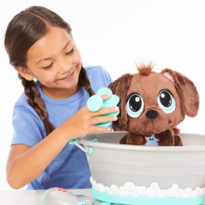 Little Tikes Rescue Tales Scrub 'n Groom Bathtub Playset w/Chocolate Lab Plush Pet Toy, Multicolor