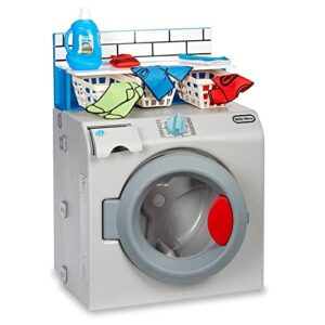 little tikes first washer dryer - realistic pretend play appliance for kids, interactive toy washing machine with 11 laundry accessories, unique toy, ages 2+