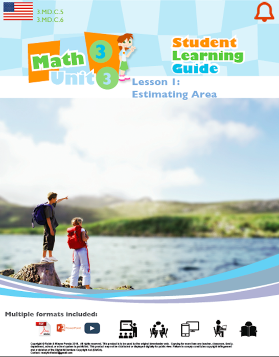 Grade 3: Math: Area & Measurement: L1: Estimating Area 3.MD.C.5a 3.MD.C.5b 3.MD.C.6