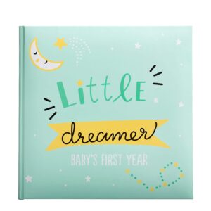 Kate & Milo Little Dreamer Stars Baby's First Year Memory Book, Baby Milestones Photo Album, Whimsical Gender Neutral