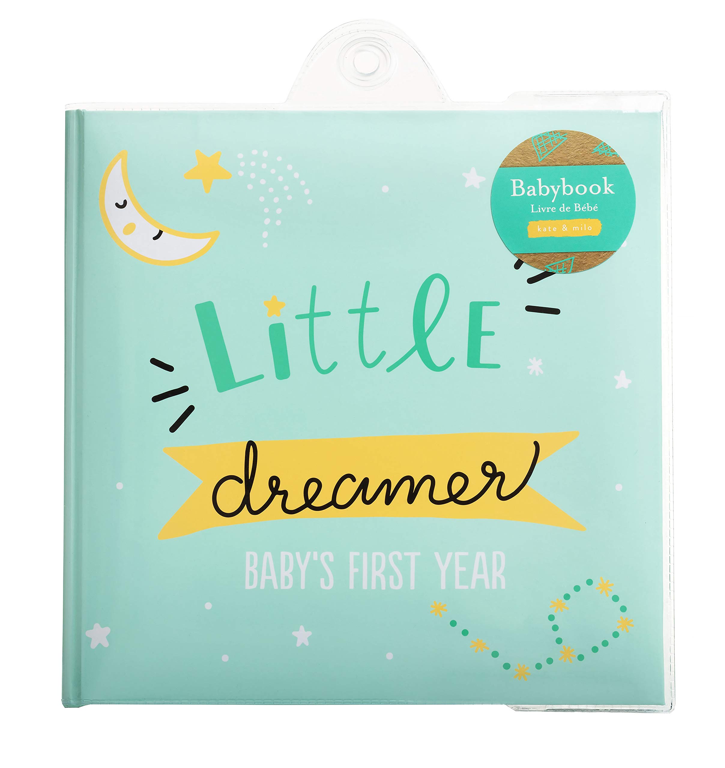 Kate & Milo Little Dreamer Stars Baby's First Year Memory Book, Baby Milestones Photo Album, Whimsical Gender Neutral