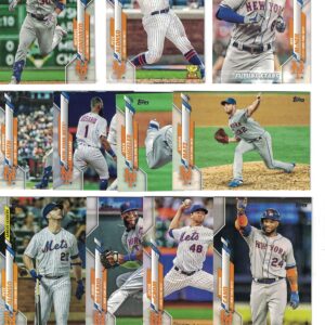 New York Mets/Complete 2020 Topps Mets Baseball Team Set! Pete Alonso! (22 Cards) Series 1 and 2