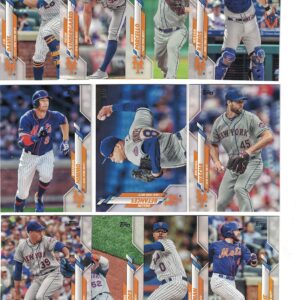 New York Mets/Complete 2020 Topps Mets Baseball Team Set! Pete Alonso! (22 Cards) Series 1 and 2