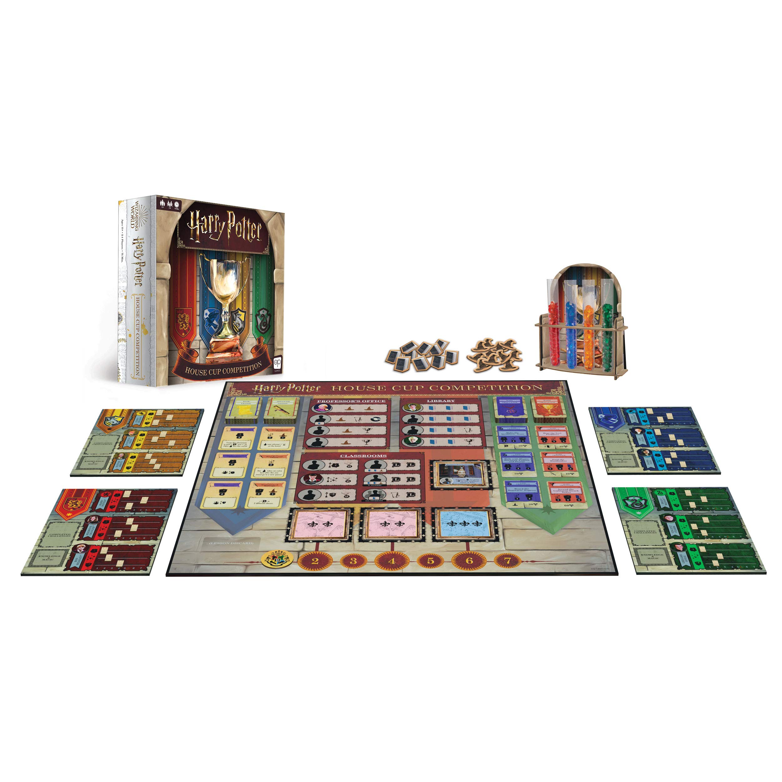 USAOPOLY Harry Potter House Cup Competition | Worker Placement Board Game | Play as Your Favorite Hogwarts House | Officially Licensed Harry Potter Game