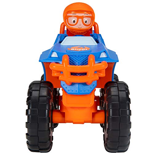 Blippi Monster Truck Mobile - Mini Vehicle with Freewheeling Features Including 2” Character Toy Figure and Cool Hydraulics - Imaginative Play for Toddlers and Young Children