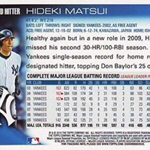 2010 Topps #185a Hideki Matsui New York Yankees MLB Baseball Card NM-MT