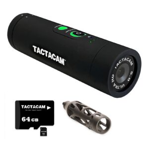 tactacam 5.0 hunting action camera + bow stabilizer mount and 64gb microsd card