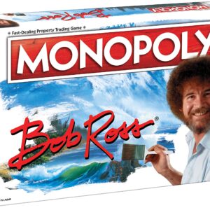 Monopoly Bob Ross | Based on Bob Ross Show The Joy of Painting | Collectible Monopoly Game Featuring Bob Ross Artwork | Officially Licensed Monopoly