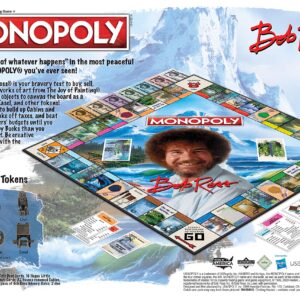 Monopoly Bob Ross | Based on Bob Ross Show The Joy of Painting | Collectible Monopoly Game Featuring Bob Ross Artwork | Officially Licensed Monopoly