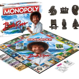 Monopoly Bob Ross | Based on Bob Ross Show The Joy of Painting | Collectible Monopoly Game Featuring Bob Ross Artwork | Officially Licensed Monopoly