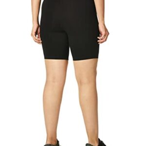 Juicy Couture Women's Essential Cotton Long Bike Short, Deep Black, Small