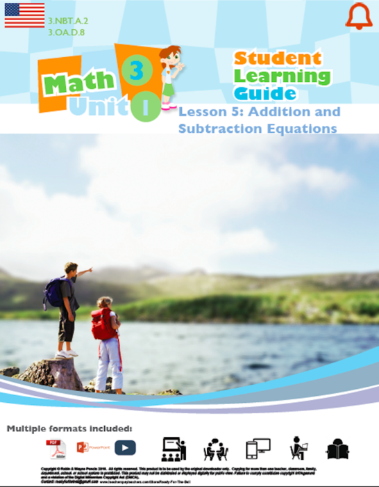 Grade 3: Math: Place Value, Rounding, Addition &Subtraction: L5:Equations 3.NBT.A.1 3.OA.D.8