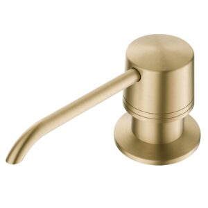 kraus kitchen soap and lotion dispenser in brushed gold, ksd-31bg