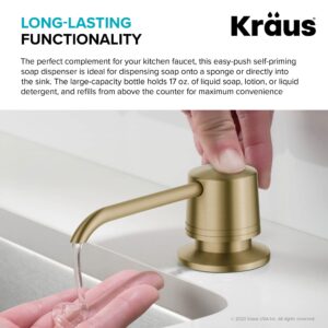 KRAUS Kitchen Soap and Lotion Dispenser in Brushed Gold, KSD-31BG