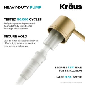 KRAUS Kitchen Soap and Lotion Dispenser in Brushed Gold, KSD-31BG