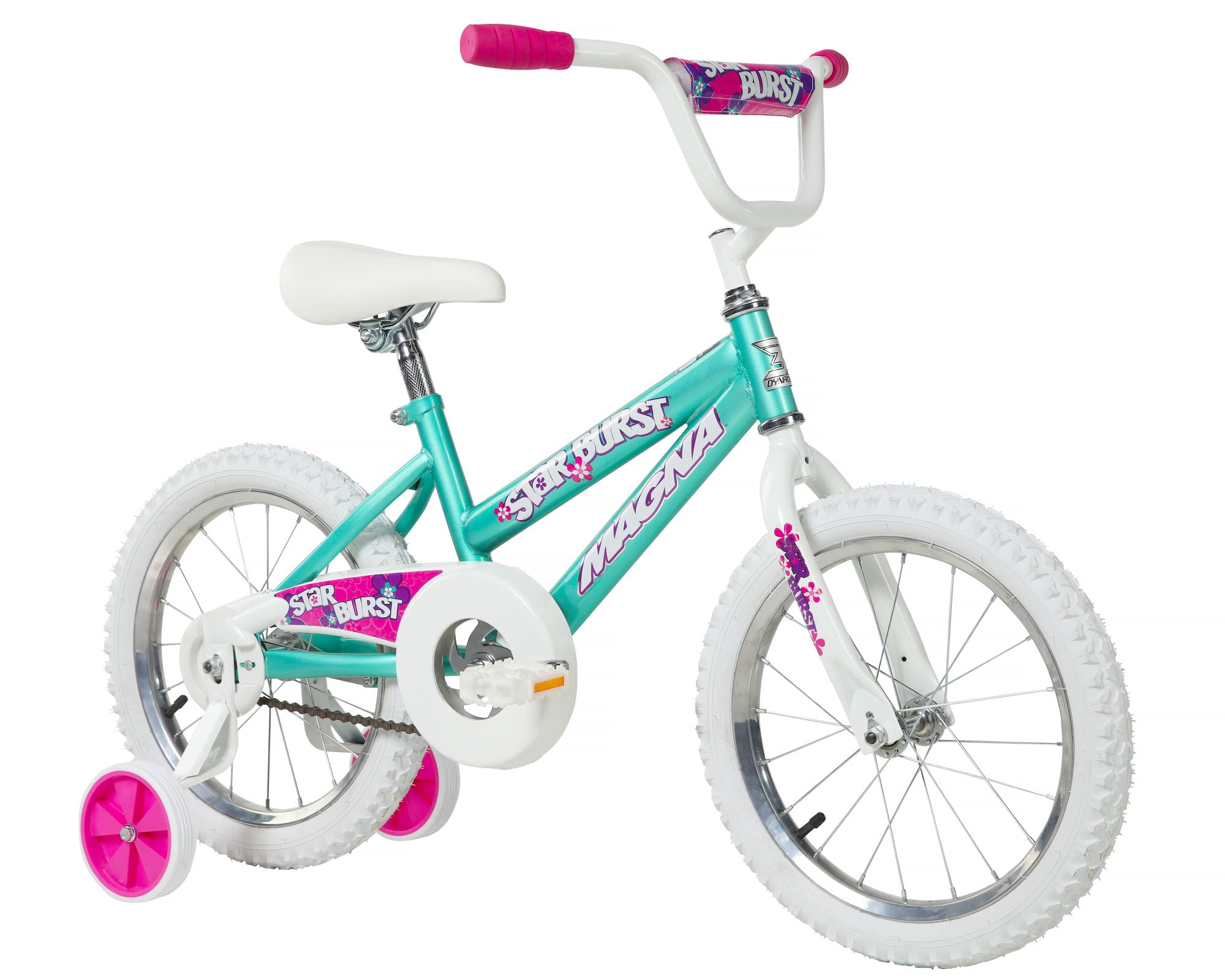 Dynacraft Childrens Bike Star Burst Bicycle 16" Wheel Exercise, Play, Gift Bicycle for Girls, Boys Ride Outside