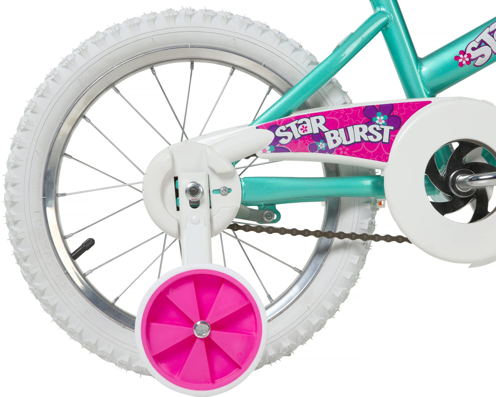 Dynacraft Childrens Bike Star Burst Bicycle 16" Wheel Exercise, Play, Gift Bicycle for Girls, Boys Ride Outside