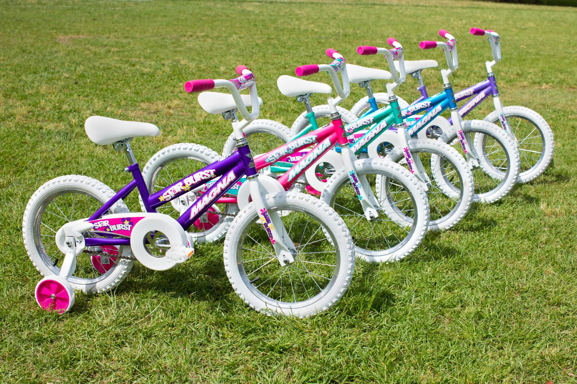 Dynacraft Childrens Bike Star Burst Bicycle 16" Wheel Exercise, Play, Gift Bicycle for Girls, Boys Ride Outside