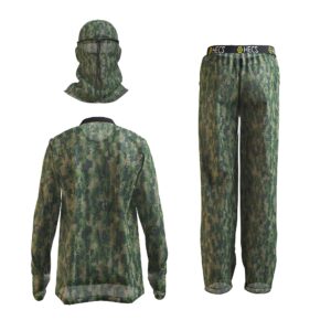 HECS Hunting HECStyle Lightweight System - 3-Piece Camo Suit - Deer & Big Game Hunting Suits for Men and Women - Green - 2X-Large