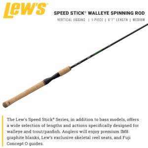 Lew's Speed Stick 6'7"-1 Medium Vertical Jigging Walleye Spinning Rod