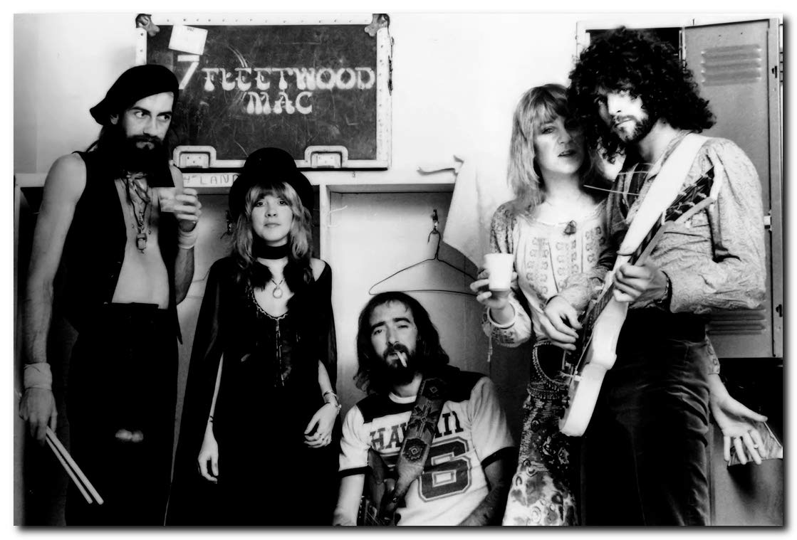 Wall Decor Fleetwood Mac Poster 24 x 36 Inches | Ready to Frame for Office, Living Room, Dorm, Kids Room, Bedroom, Studio | Full Sized Print