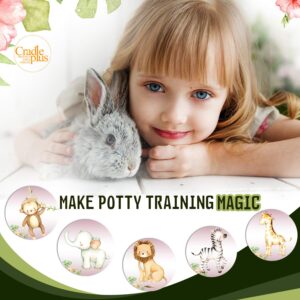 Potty Training Seat Magic Sticker | Animal Toddler Potty Training Toilet Color Changing Sticker | 5 Pack Toilet Targets with Free Potty e Book | Use with or Without Potty Chart or Potty Watch