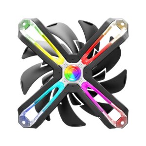 Zalman SF140 RGB Computer Fan, 140mm High Performance Cooling Fan for Gaming PC with Biomimetics, 140mm