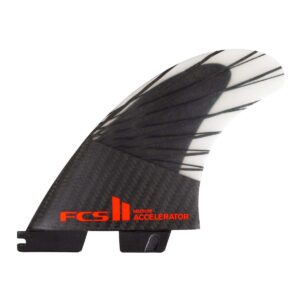 fcs ii accelerator performance core tri fin set - black/red - medium