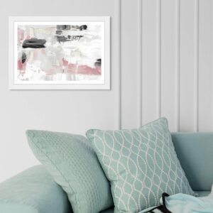 Abstract Framed Wall Art Prints 'Blush Rose Dream' Paint