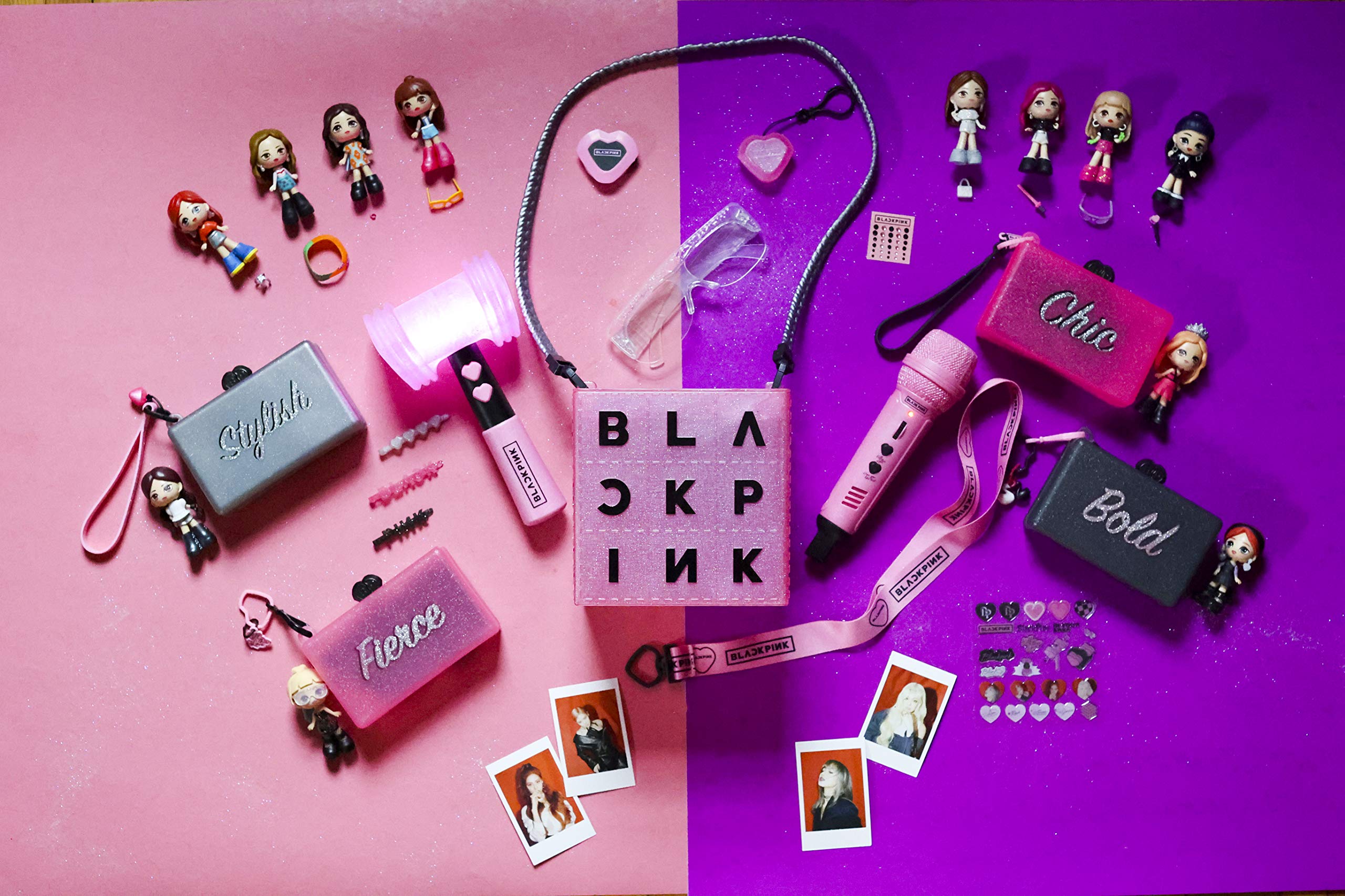 Blackpink Broken Heart Superstars, Mystery Box, Featuring 3” Lisa, Jennie, Jisoo or Rosé K-Pop Idol Doll, Including 3 Accessories, 1 Charm Bracelet, and 1 Charm