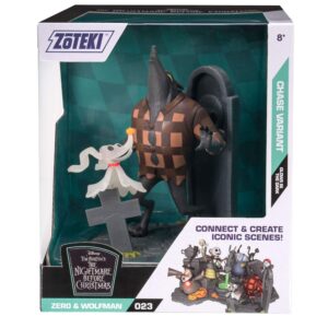 Zoteki Nightmare Before Christmas Series 1-4” Behemoth - Collect Them All: Fan Favorites Jack Skellington, Sally, Mayor, Zero & Wolfman, Harlequin Demon & Mummy Boy, Mystery Chase Variant