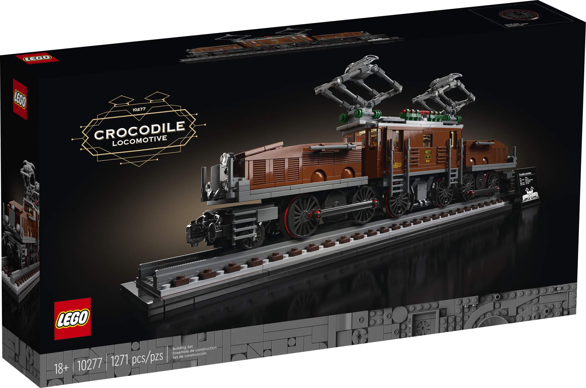 LEGO Crocodile Locomotive 10277 Building Kit; Recreate The Iconic Crocodile Locomotive with This Train Model; Makes a Great Gift Idea for Train Enthusiasts Lovers (1,271 Pieces)