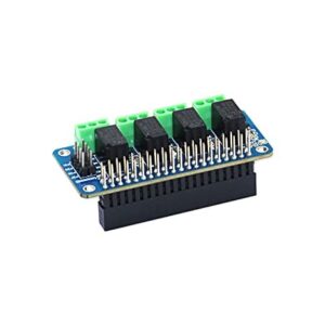 Relay 4 Zero 3V 4 Channel Relay Shield for Raspberry Pi, Relay HAT Expansion Relay Board for Raspberry Pi 4B/3B+/3B/2B/B+/A+/Zero and Zero W | Power Relay Module for Raspberry Pi