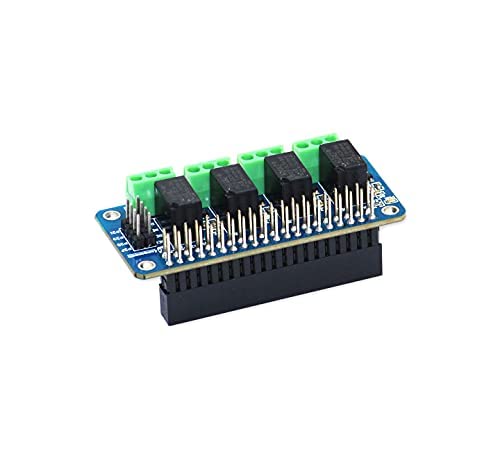 Relay 4 Zero 3V 4 Channel Relay Shield for Raspberry Pi, Relay HAT Expansion Relay Board for Raspberry Pi 4B/3B+/3B/2B/B+/A+/Zero and Zero W | Power Relay Module for Raspberry Pi