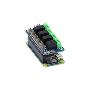 Relay 4 Zero 3V 4 Channel Relay Shield for Raspberry Pi, Relay HAT Expansion Relay Board for Raspberry Pi 4B/3B+/3B/2B/B+/A+/Zero and Zero W | Power Relay Module for Raspberry Pi