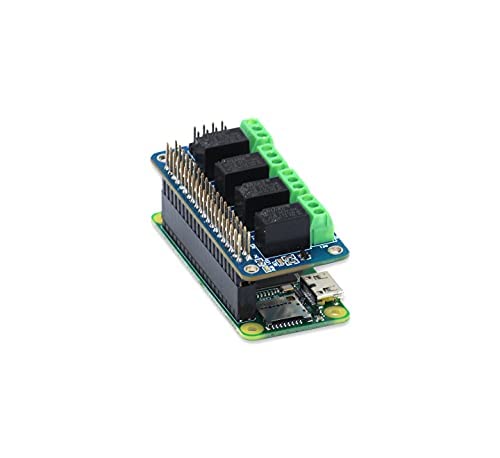 Relay 4 Zero 3V 4 Channel Relay Shield for Raspberry Pi, Relay HAT Expansion Relay Board for Raspberry Pi 4B/3B+/3B/2B/B+/A+/Zero and Zero W | Power Relay Module for Raspberry Pi