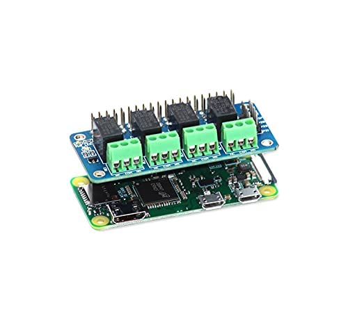 Relay 4 Zero 3V 4 Channel Relay Shield for Raspberry Pi, Relay HAT Expansion Relay Board for Raspberry Pi 4B/3B+/3B/2B/B+/A+/Zero and Zero W | Power Relay Module for Raspberry Pi