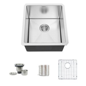 bar sink, torva 13 x 15 inch undermount kitchen sink, 16 gauge stainless steel bar or prep sinks single bowl