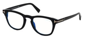 tom ford frame (ft-5660-b 001) acetate shiny black, 49-23-145