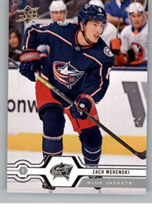 2019-20 upper deck hockey #319 zach werenski columbus blue jackets official series two trading card from ud