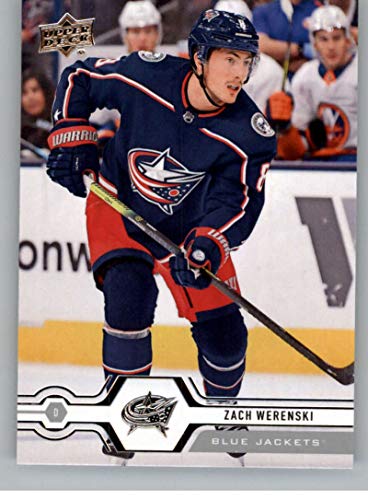 2019-20 Upper Deck Hockey #319 Zach Werenski Columbus Blue Jackets Official Series Two Trading Card From UD