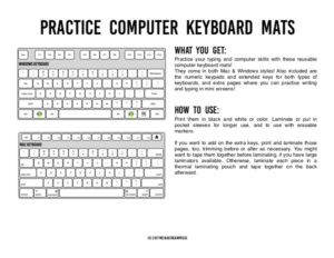 practice computer keyboard mats - printable keyboard sheets for typing