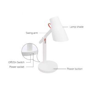 Amazon Basics Dimmable LED Desk Lamp with Swing Arm, 3 Lighting Modes with 5 Brightness Levels - 24 LEDs