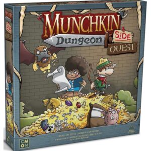 CMON Munchkin Dungeon: Side Quest Expansion - Exciting Expansion for Epic Dungeon Adventures! Strategy Game for Kids and Adults, Ages 14+, 2-5 Players, 80 Minute Playtime, Made