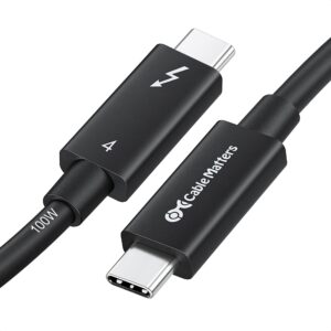 cable matters [intel certified] 40gbps active thunderbolt 4 cable 6.6 ft with 100w charging and 8k video - fully compatible with usb c/usb-c, usb 4 / usb4, and thunderbolt 3