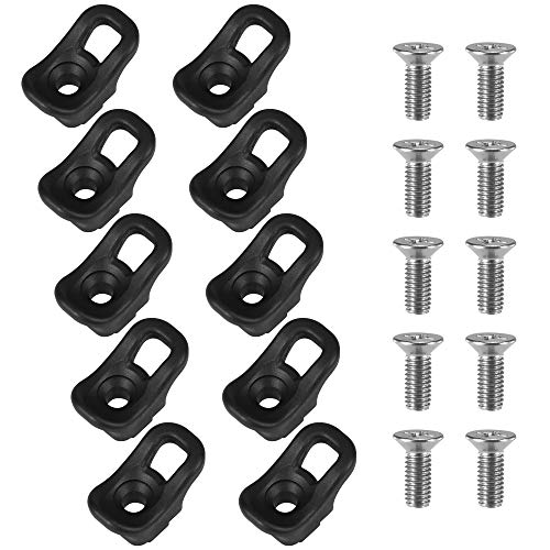 LIXADA 10 Pack Kayak Eyelet Tie Down Loop Deck Fitting Bungee Cord Kit Rigging Outfitting Pad Eye