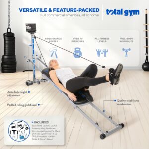 Total Gym APEX G3 Versatile Indoor Home Gym Workout Total Body Strength Training Fitness Equipment with 8 Levels of Resistance and Attachments