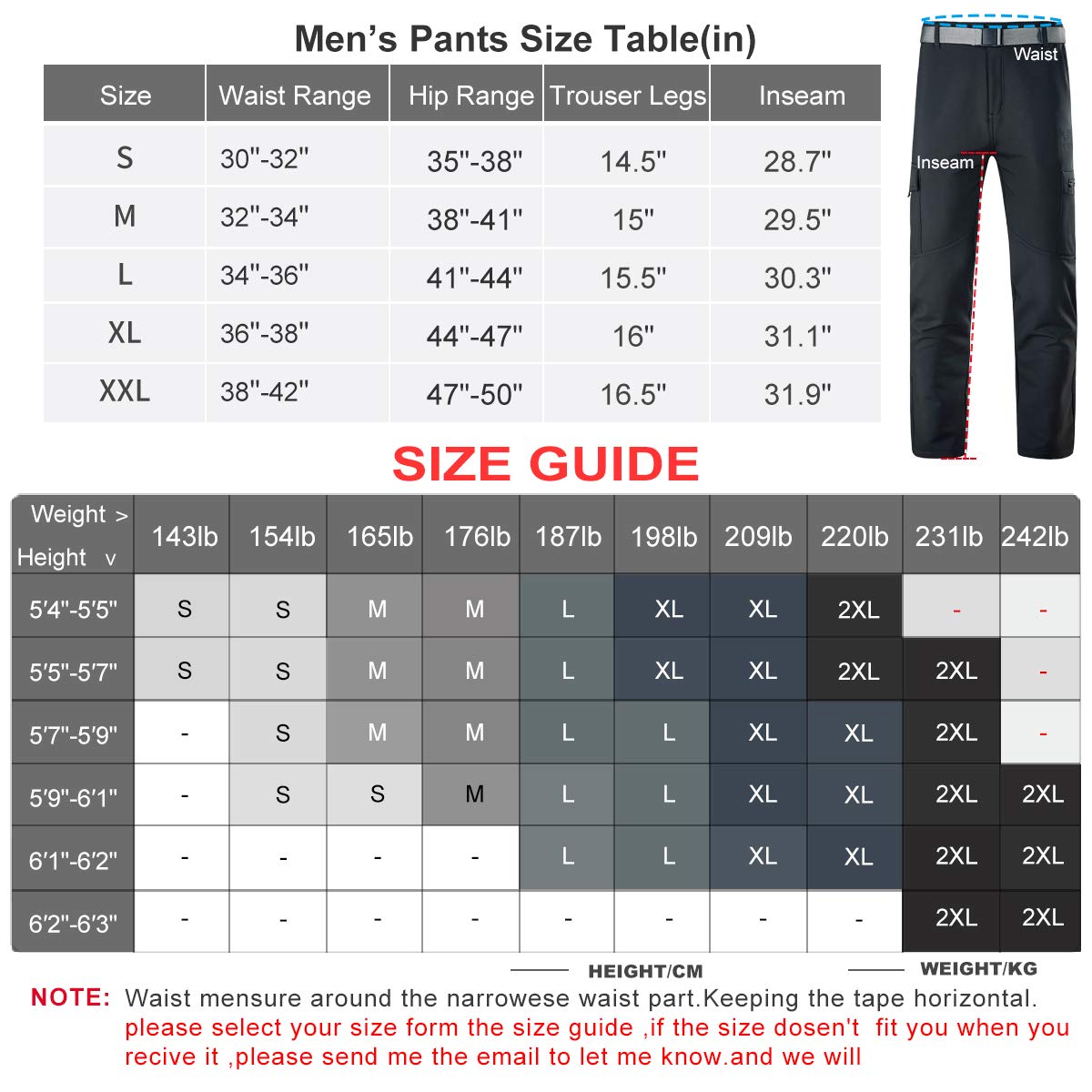 Men's Outdoor Hiking Pants Lightweight and Thick Fleece Cargo Climbing Camping Ski Trousers (105 Thin Green, L)