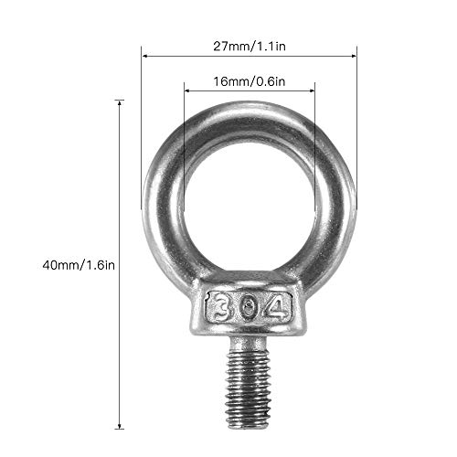 LIXADA 2 Pack Kayak Track Mount Stainless Steel Tie Down Eyelet for Bungee Cord Rope